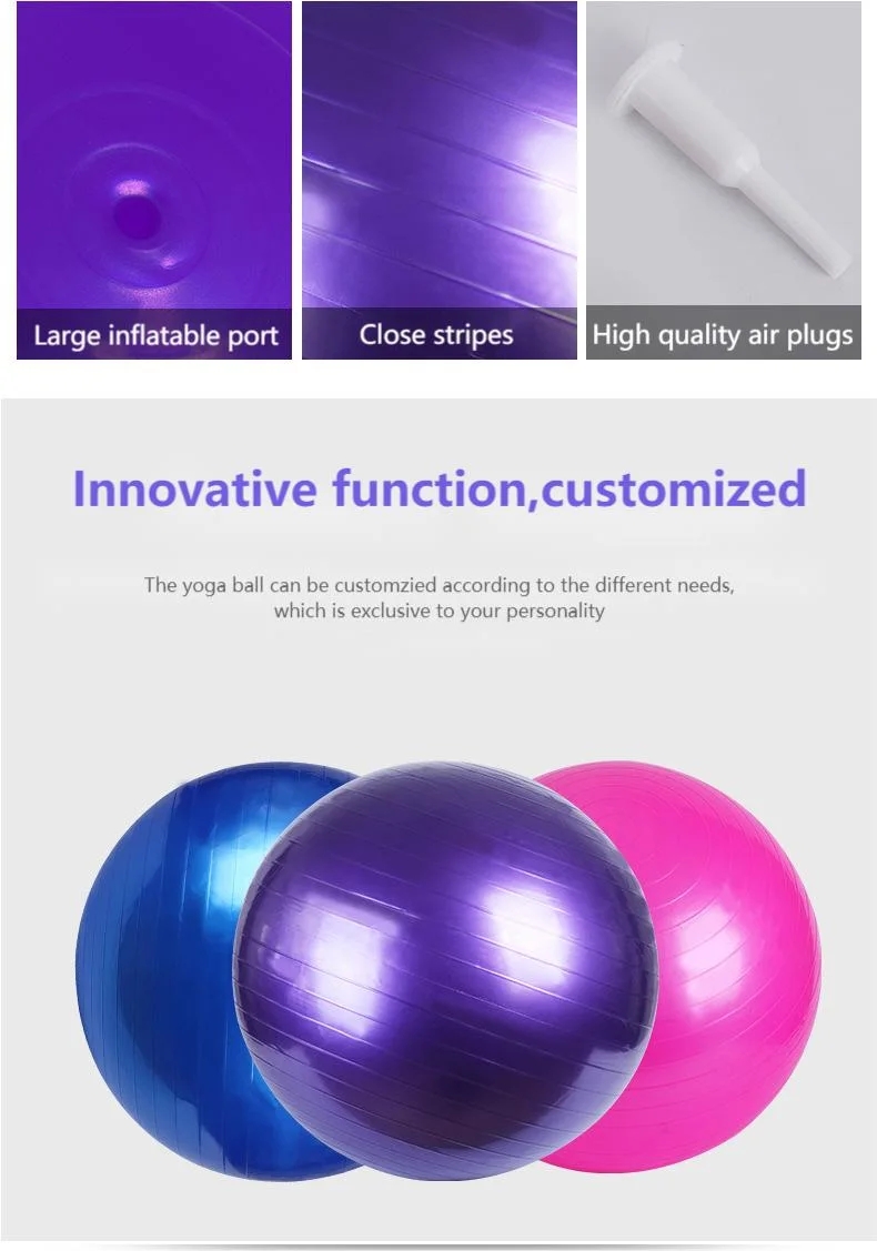 Wholesales PVC Yoga Ball with Pump Anti-Burst Pilates Exercise ...